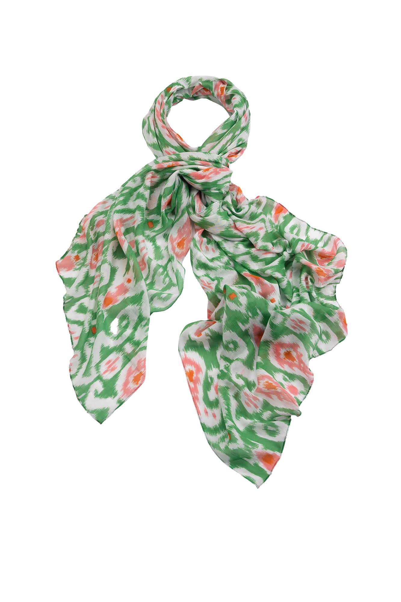 Ikat Green Scarf – One Hundred Stars